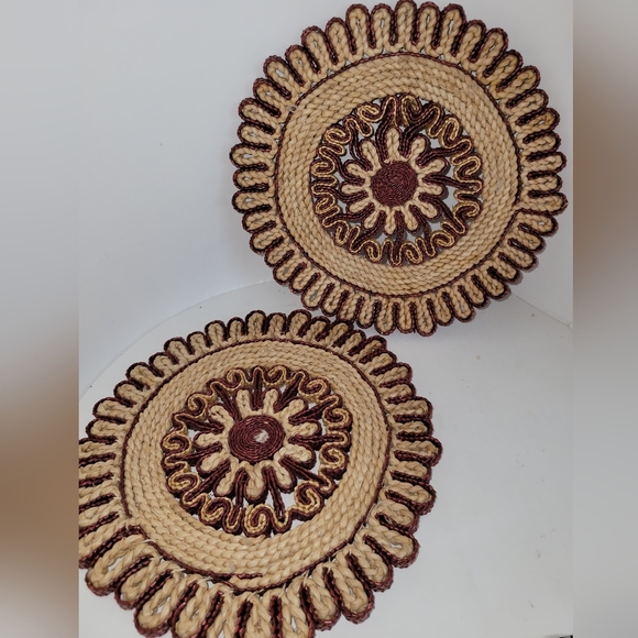 Not branded | Accents | Woven Boho Rattan Wicker Mats 2 8 Inches In ...